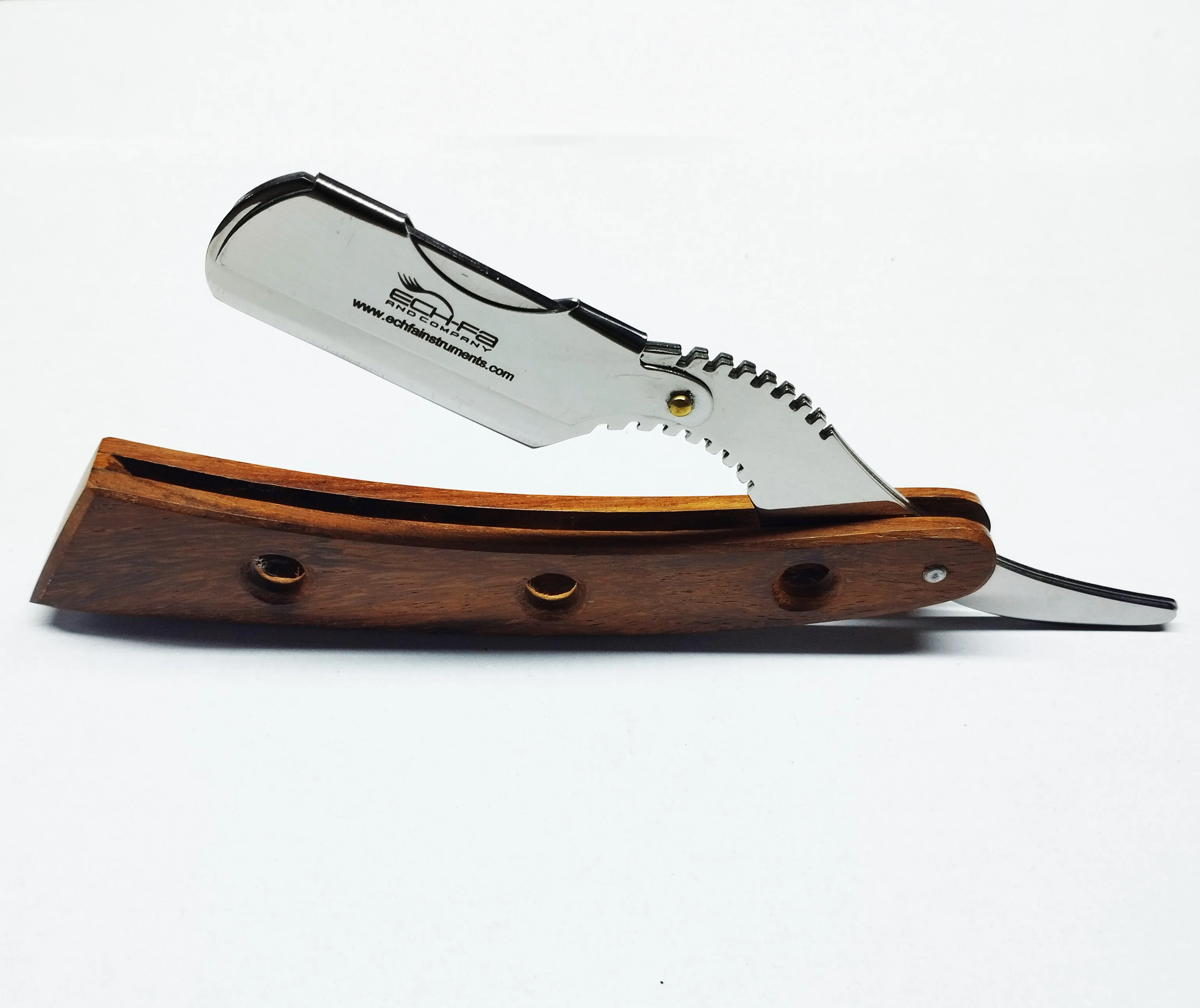 Polished Wooden Handle Profesional Barber Razor Stainless Steel ...