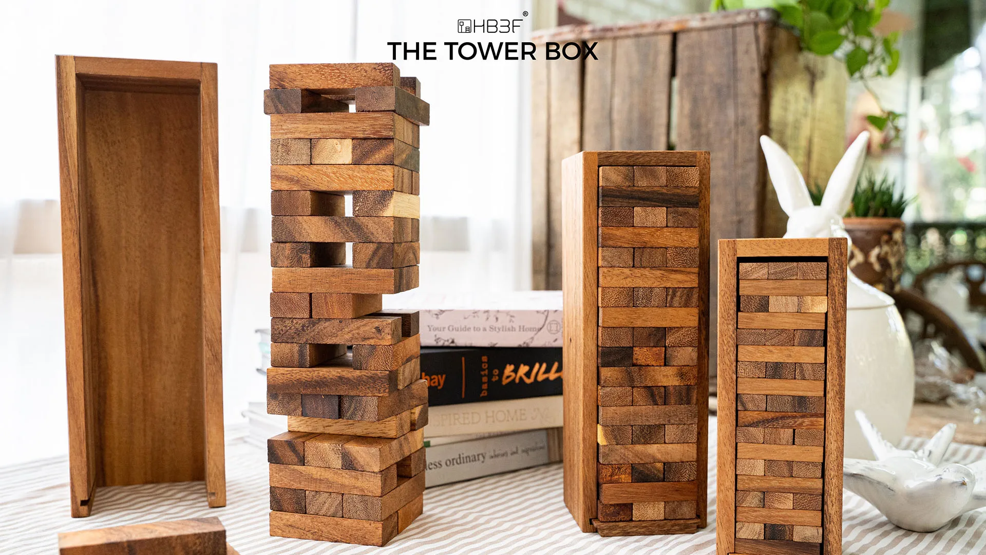 Wooden Box Mini Tower Games Tumbling Tower Game Toys For Kids Learning ...
