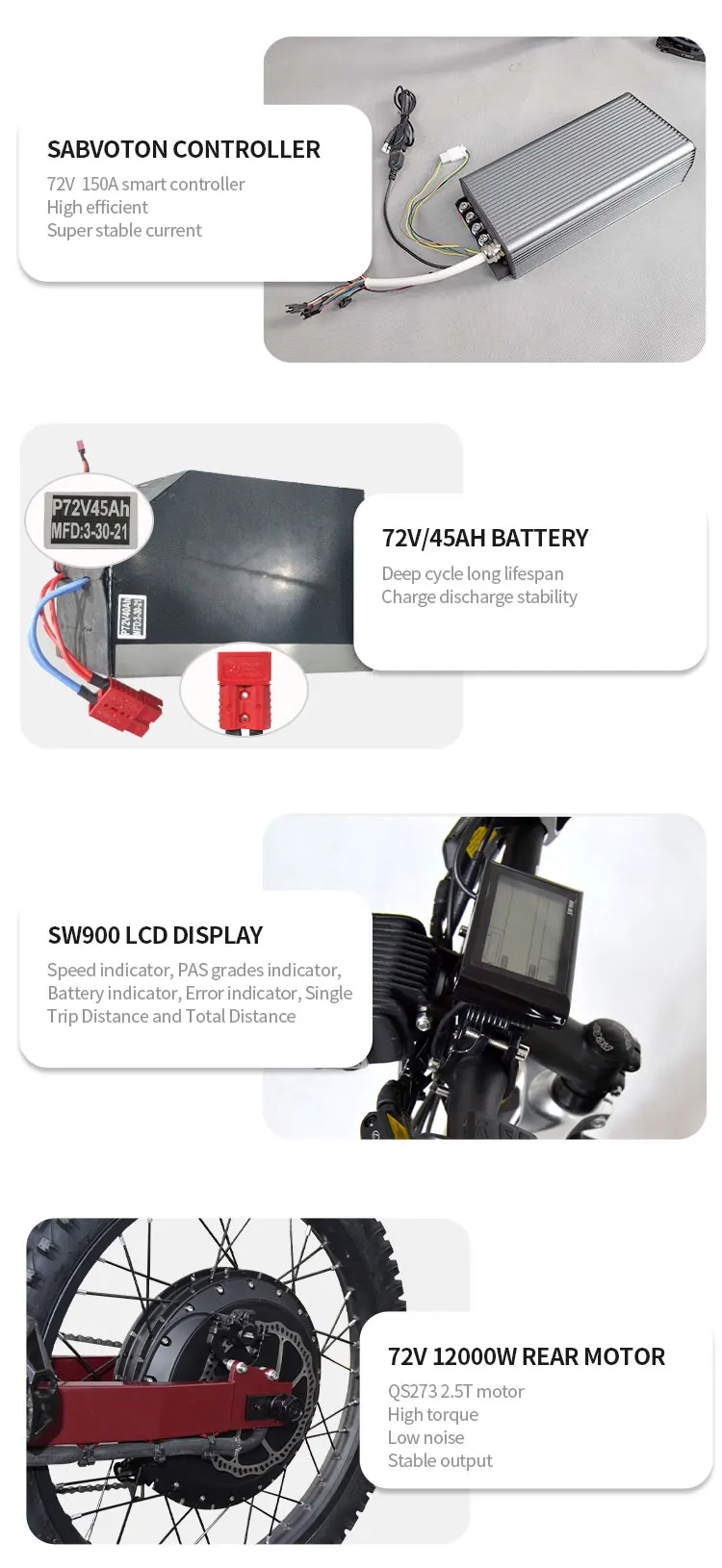 72v 8000w Ebike Most Powerful High Speed Electric Dirt Bike Electric ...