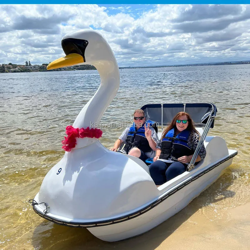 Customizable Multi-Colored Swan Pedal Boat for Two
