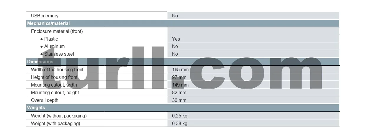 Siemens Simatic Hmi Kp300 Basic Mono Pn Basic Panel Key Operation ...