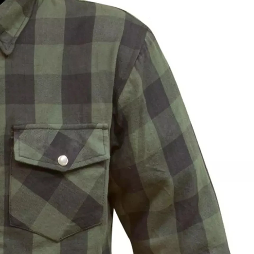 CE Approved Armor Flannel Shirt Padded Motorcycle Shirt with Aramid ...