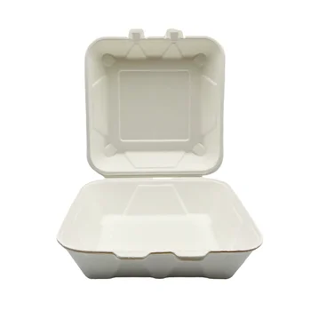 Bpi Sugarcane Fiber Compostable Clamshell Food Surving Microwavable ...