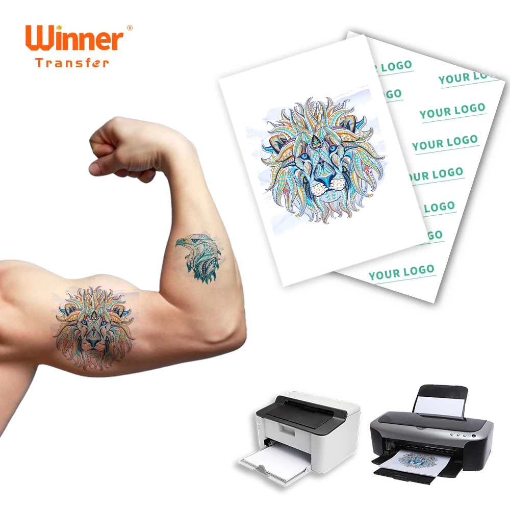 Winner Transfer A4 Size Temporary Tattoo Transfer Paper Full Arm Water ...