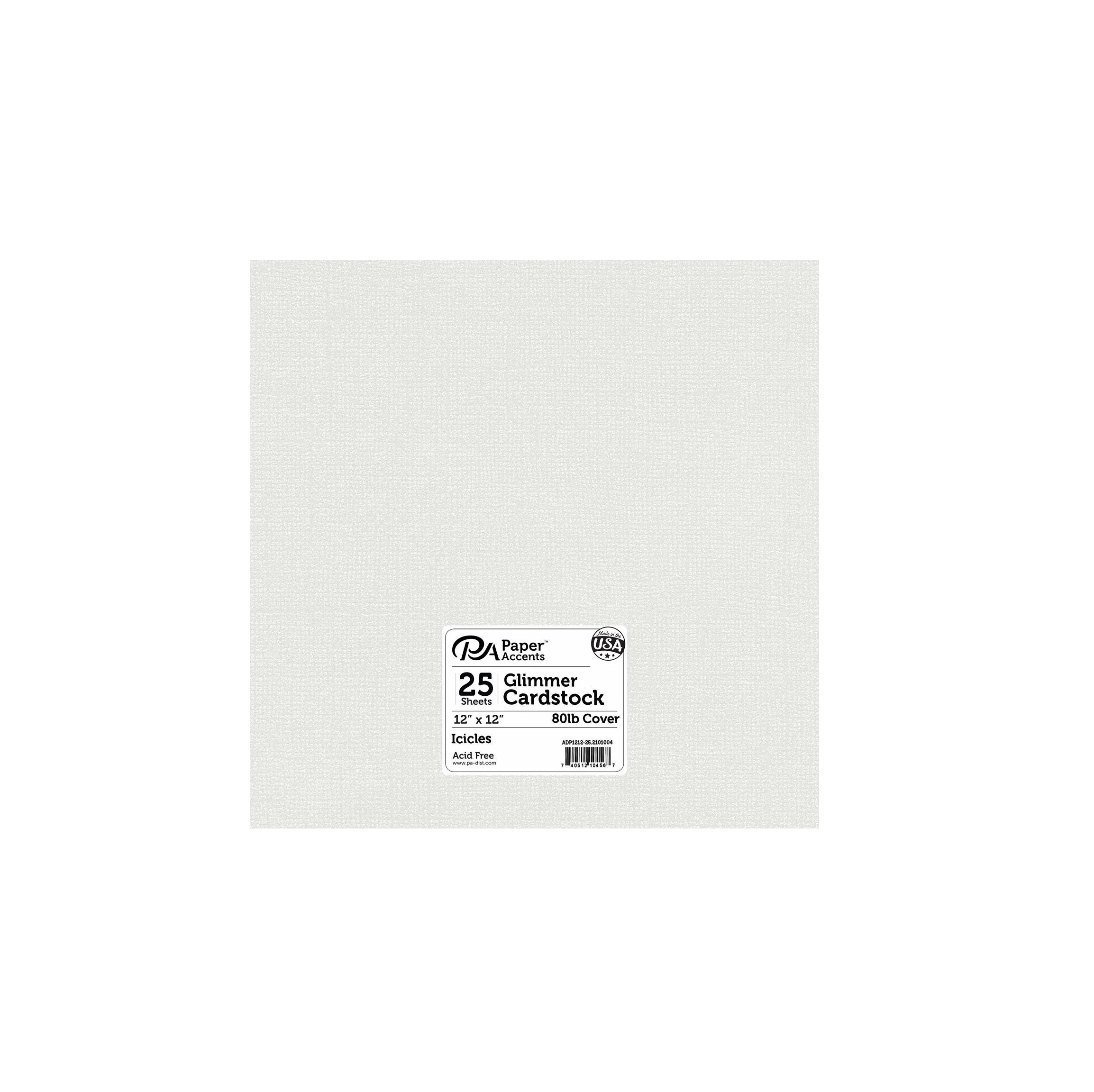 High Quality Paper Accents Cardstock Glimmer 12x12 80lb Pack Of 25pcs ...