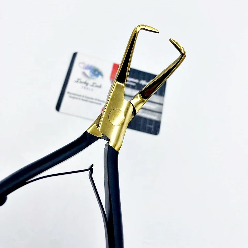 Solid Stainless-Steel Hair Extension Scissor Tool Gold/Matte Black Hair ...