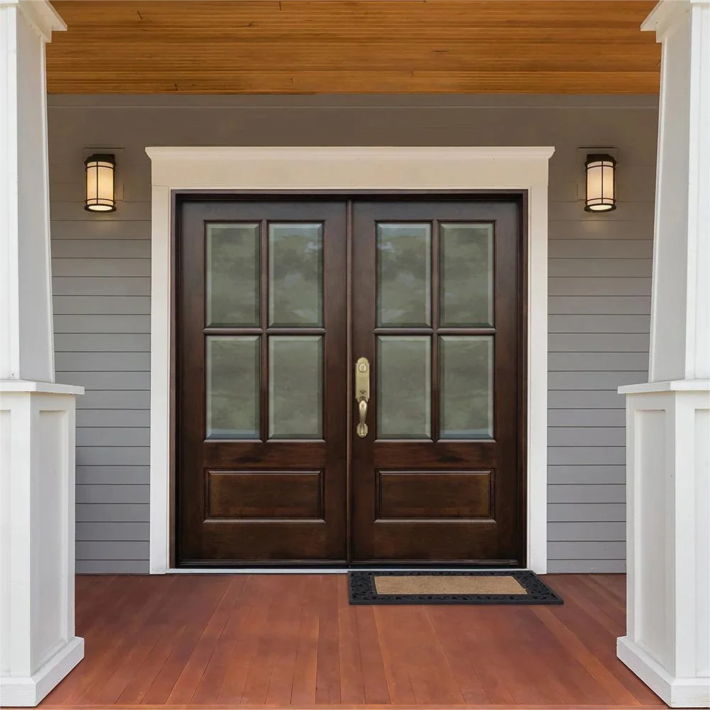 Modern Wood Exterior Entry Timber Door Solid Wooden Entrance Timber ...