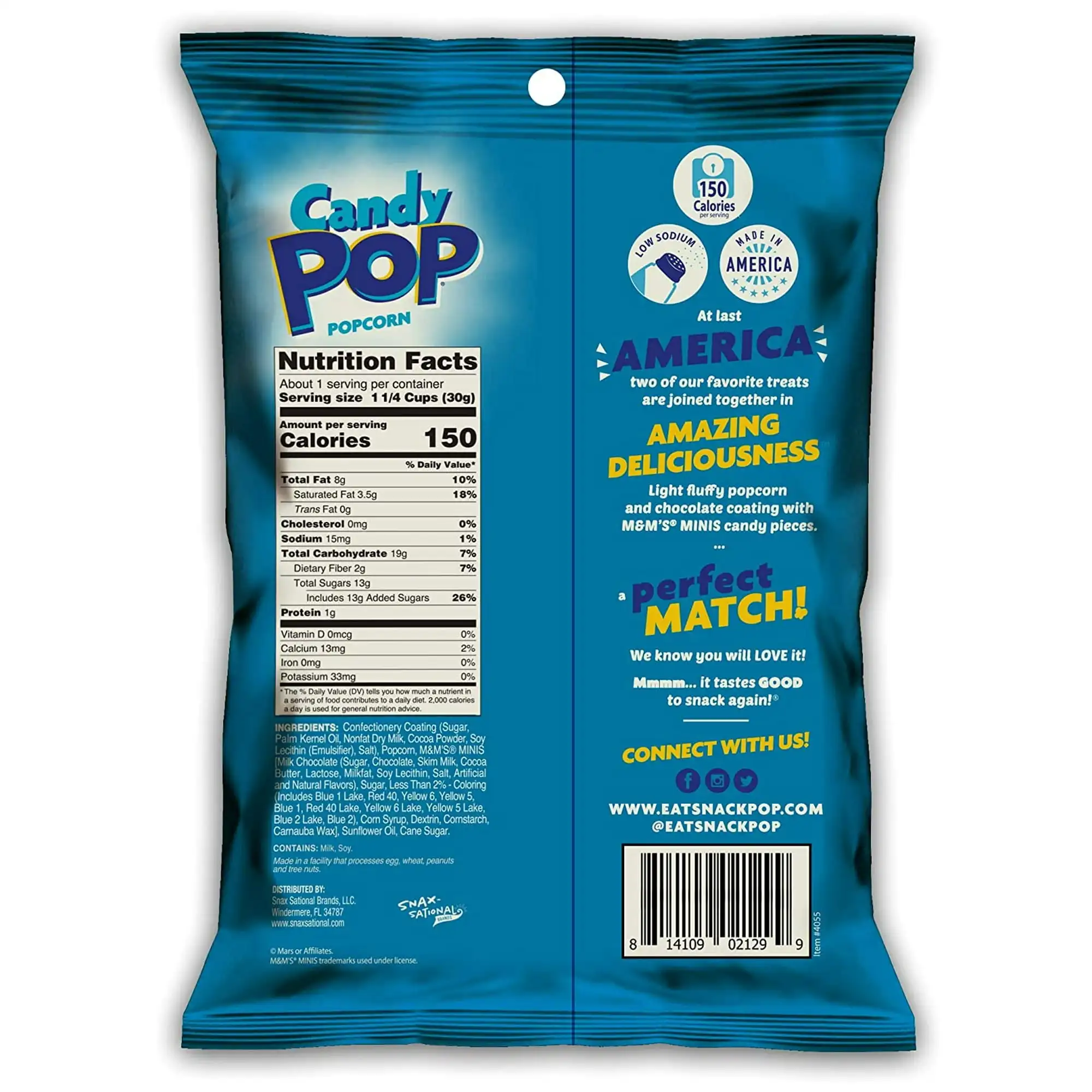 M&ms Minis Candy Pop Popcorn,5.25 Oz,1 Pack - Buy M&ms Minis Candy Pop ...