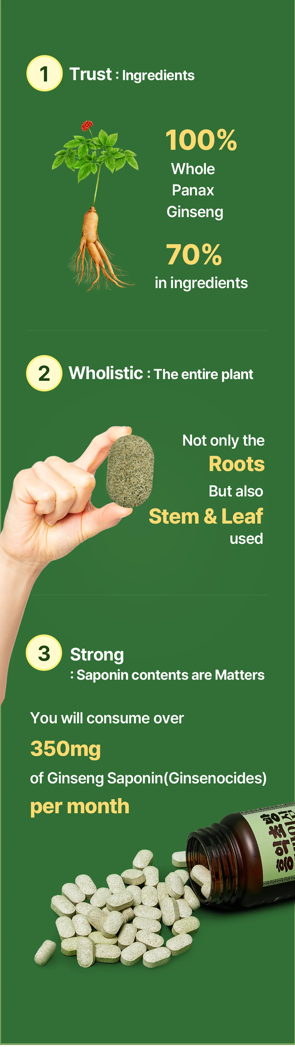 Nutritional Supplement Red Korean Ginseng Extract Tablets Pills Tablet ...