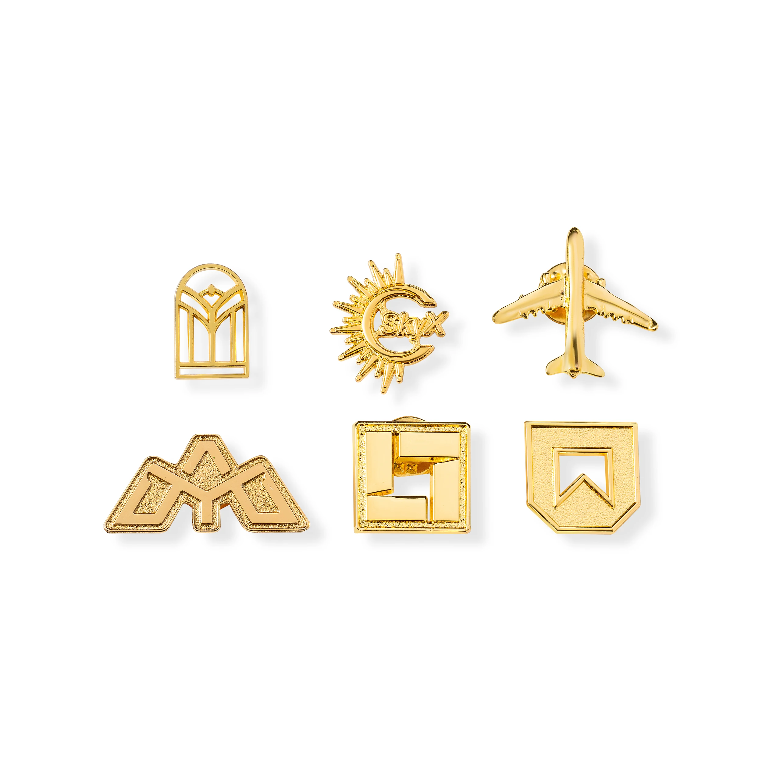 High-Quality Gold Logo Badges Lapel Pins for Suits, Hats, Clothes ...