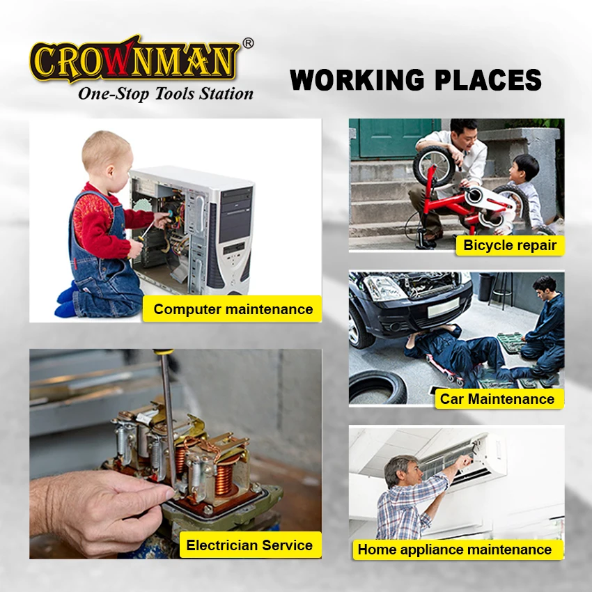 CROWNMAN CR-V With TPR Handle Magnetic Slotted/Phillips Screwdriver ...
