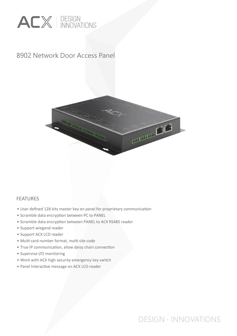 ACX网络门禁面板Wiegand TCP/IP双向门禁控制面板，带Weigand输入批发最小起订量1个最畅销| Alibaba.com