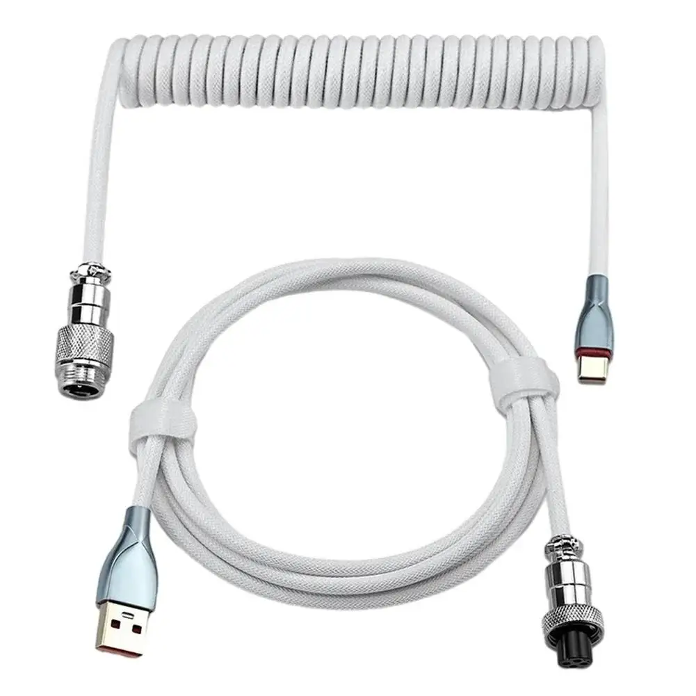 Type C Mechanical Keyboard Coiled Cable USB Keyboard Wire Mechanical ...