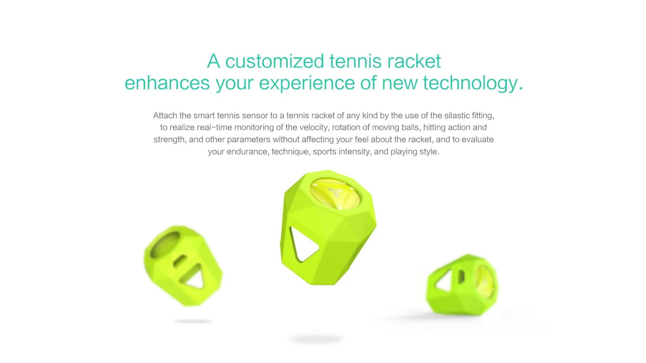 Tennis Smart Sensor Tracker Motion Detector Analyzer Smart Tennis ...