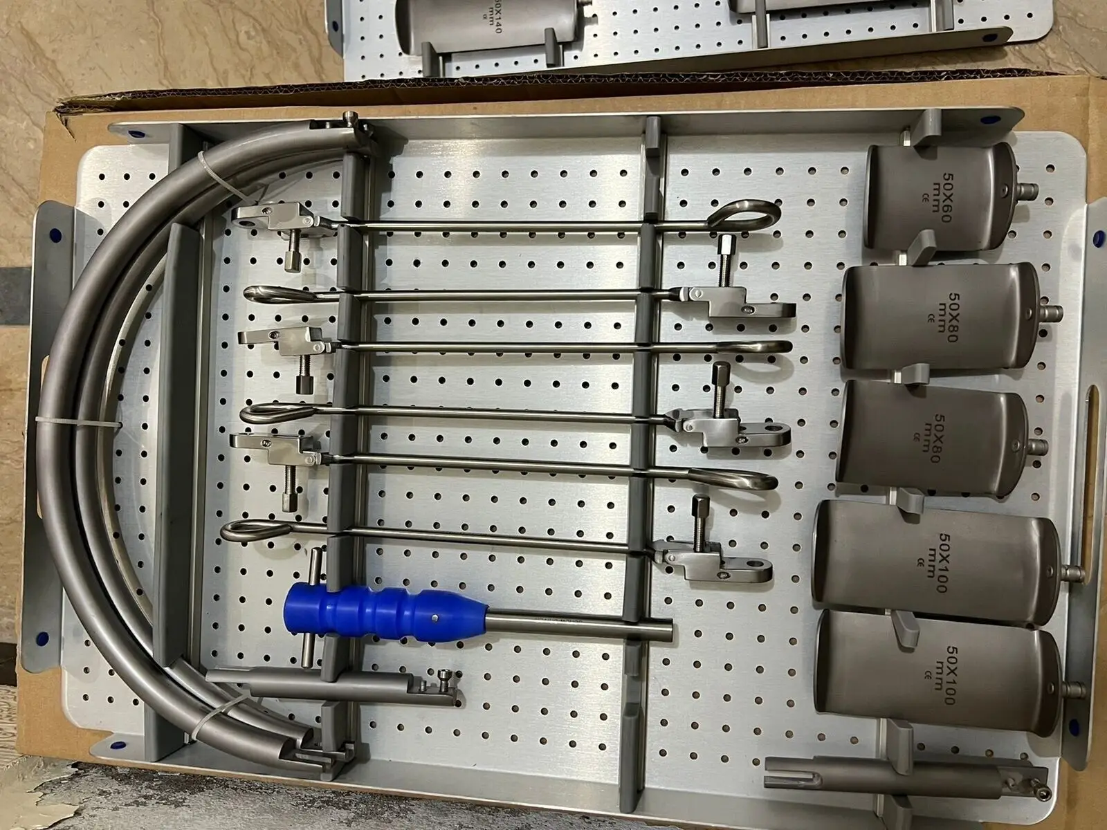 New Anterior Lumbar Ring System Retractor Complete Set Manual Power ...