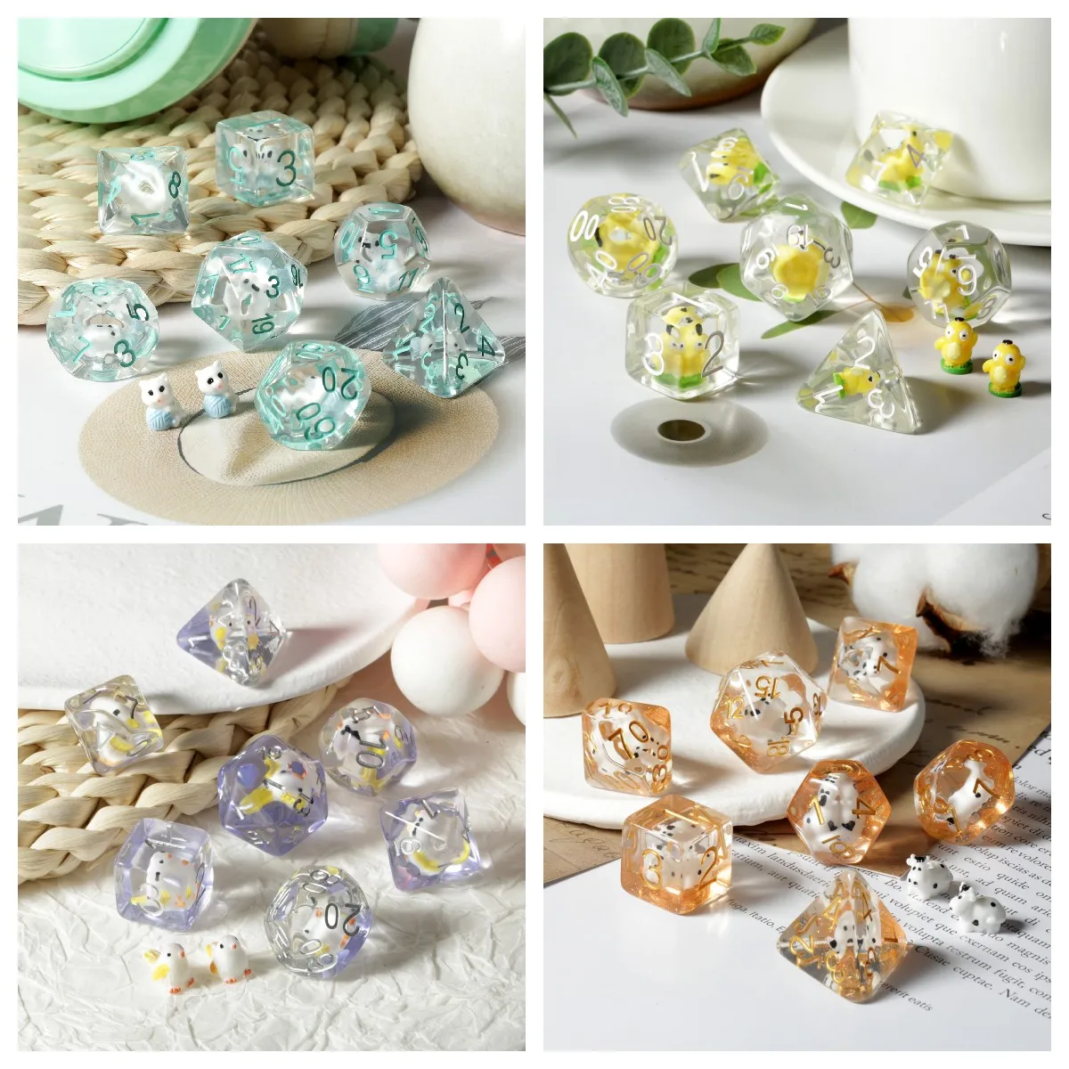 Customizable Dungeons & Dragons Resin Dice Set for DND Games ODM