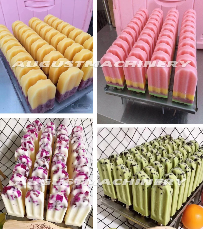 Double Moldes Para Paletas De Helado Round Industrial Ice Pop Cream ...