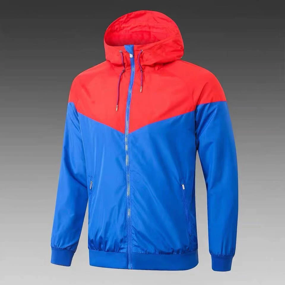 Men's Custom Private Label Windbreaker Jacket Two-Color Stitching ...