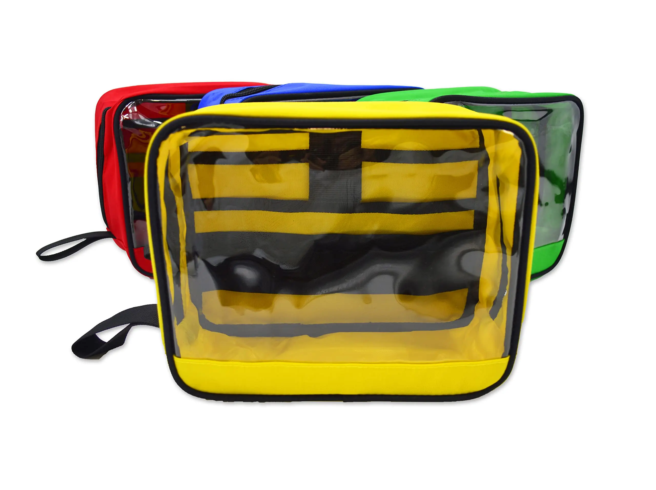 Organizer Color Coded First Aid Bag with Transparent Outer Pocket for ...