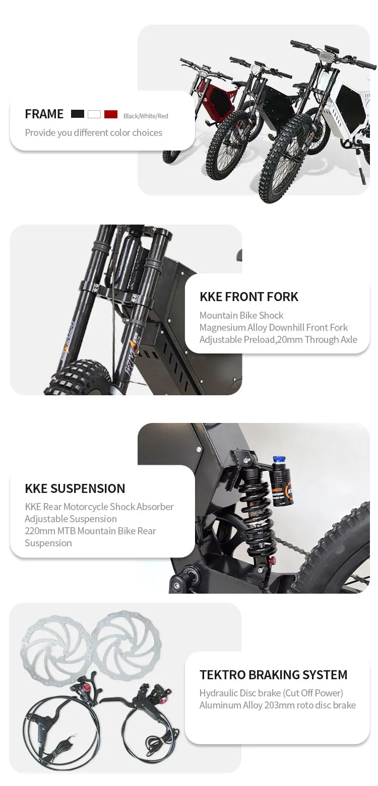 72v 8000w Ebike Most Powerful High Speed Electric Dirt Bike Electric Bicycle Enduro Electric ...