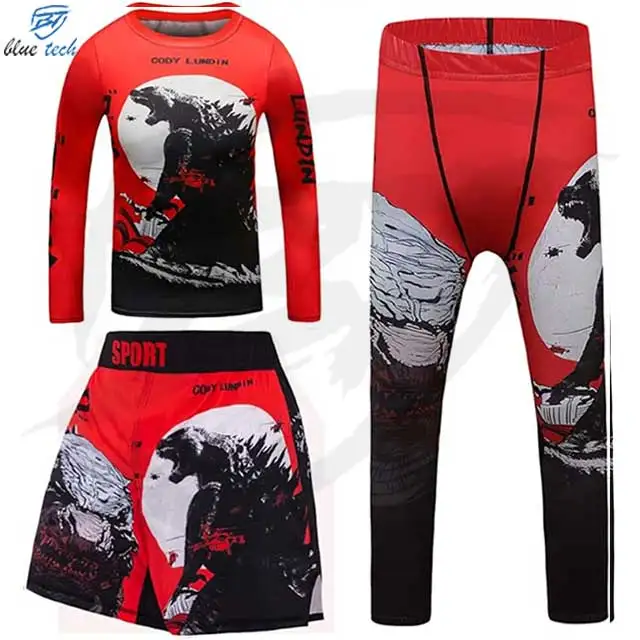 Bjj Set,Rash Vest,Fully Sublimation Compression Pants Mma Boxing Shorts ...