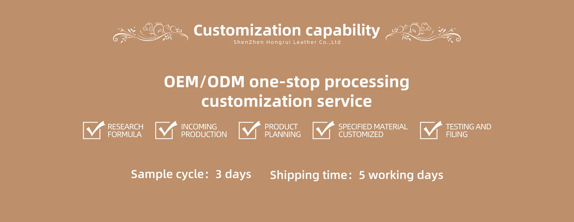 Company Overview - Shenzhen Hong Rui Leather Co., Ltd.