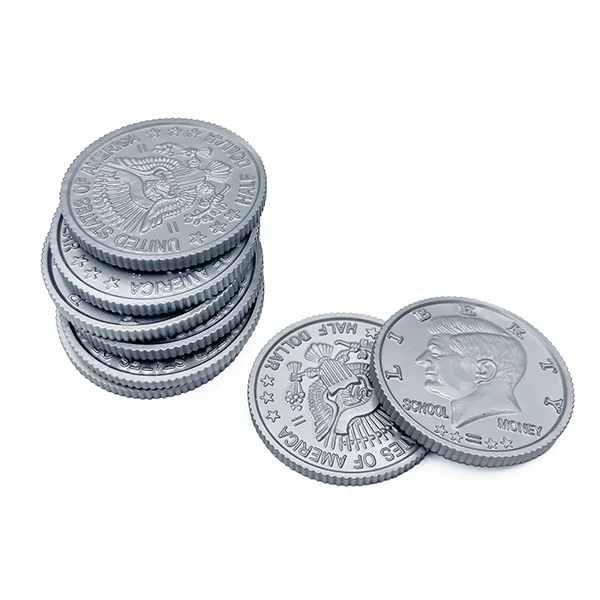 50Pcs 50 Cent US Dollar Toy Plastic Money for Pretend Play ...