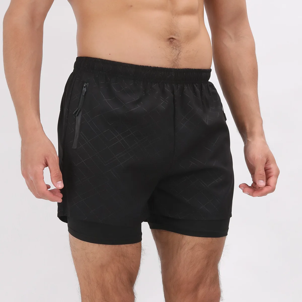 2in1 Quick Dry Polyester Compression Swimwear Mesh Liner Running Gym ...