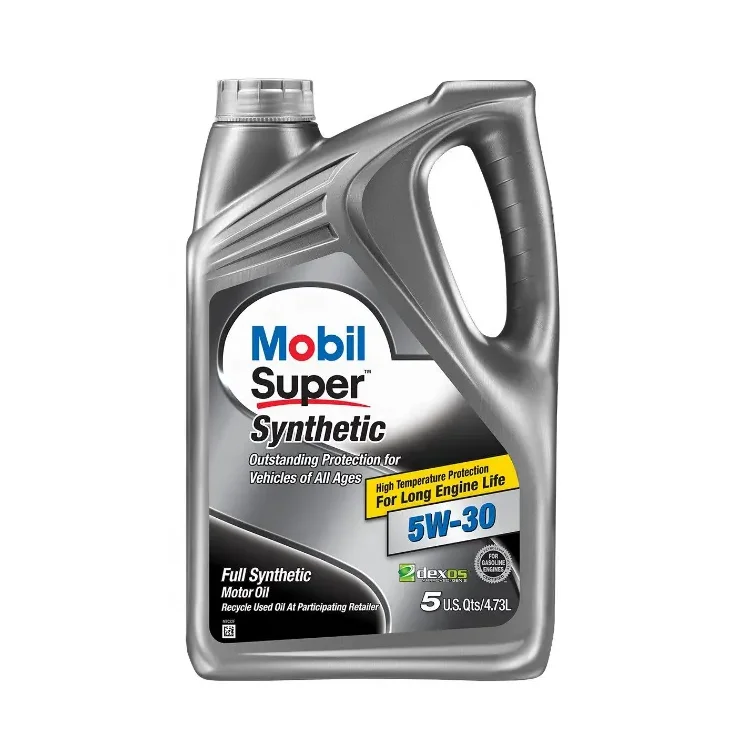 Mobil Super Synthetic 5w-30,Motor Oil- 5 Quarts Bottle,4.73 Liters ...
