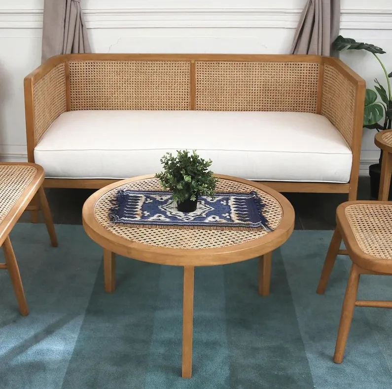 Modern Home Coffee Cane Rattan Office Chair Design Tea Room Solid Wood ...