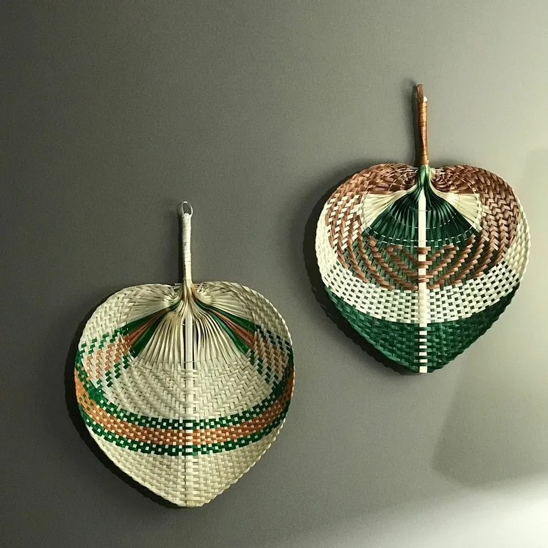 Large Custom Sizes Hand Fan Vintage Wall Hanging Decor 100% Natural ...