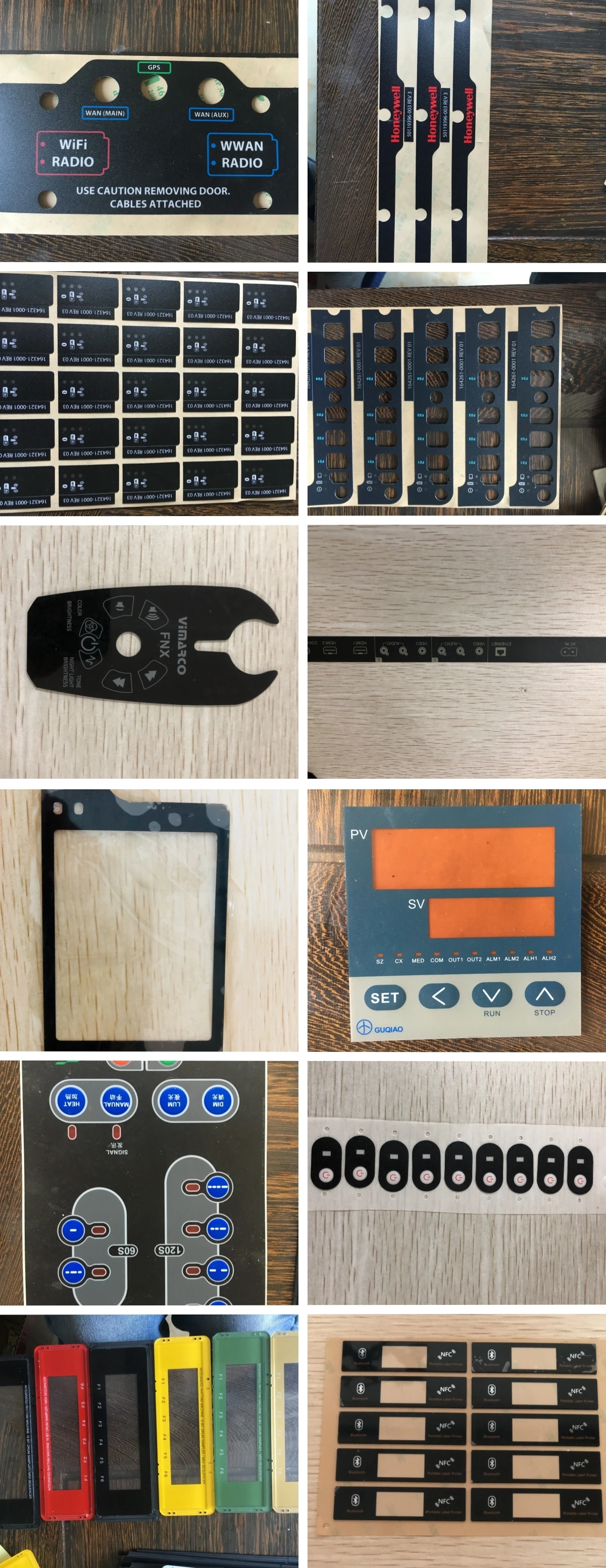 Custom Control Panel Buttons Board 3-M Overlay Panel Glossy Matte ...