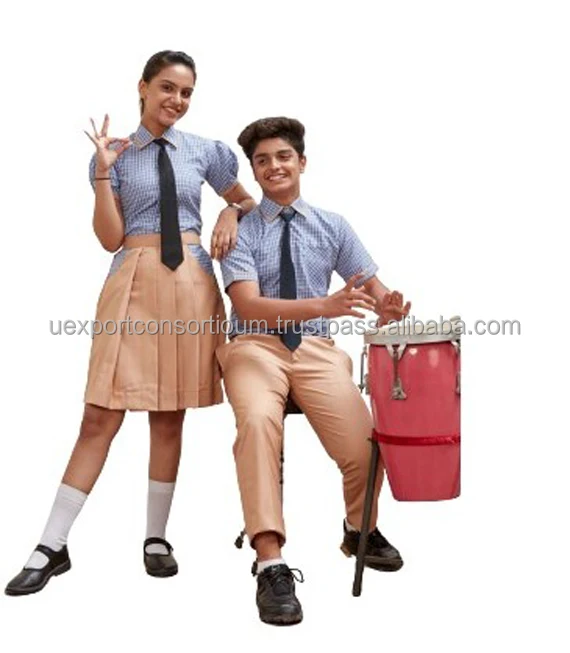 India Supplier Oem Long-lasting Cotton Comfortable High School Uniform ...