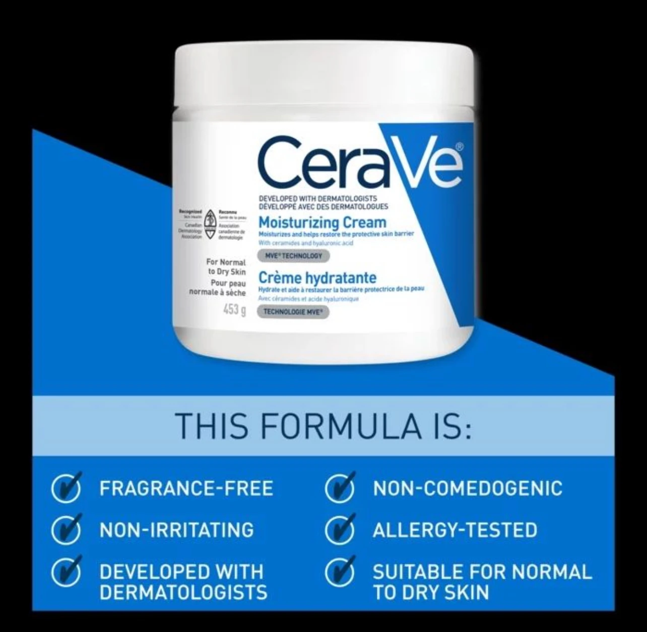 Ceraves Moisturizing Cream,Body Cream For Dry Skin,Provides 24-hour ...