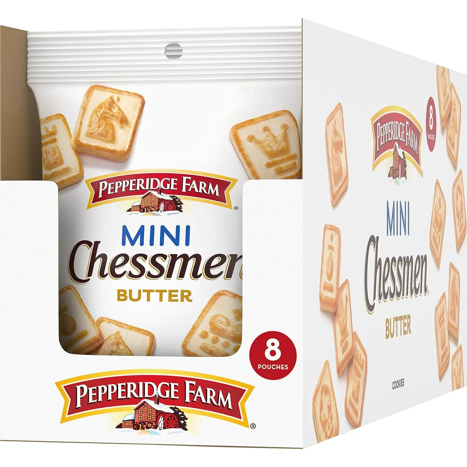Pepperidge Farm Chessmen Minis Butter Cookies,8 Snack Packs,2.25-oz ...