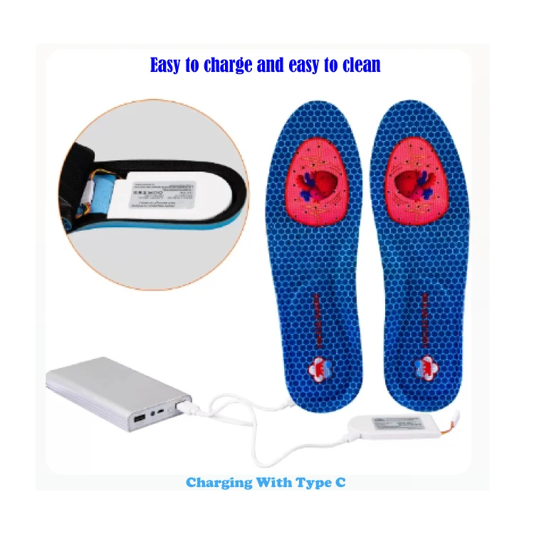 Stay Warm with Heated Insoles - Rechargeable & Controllable