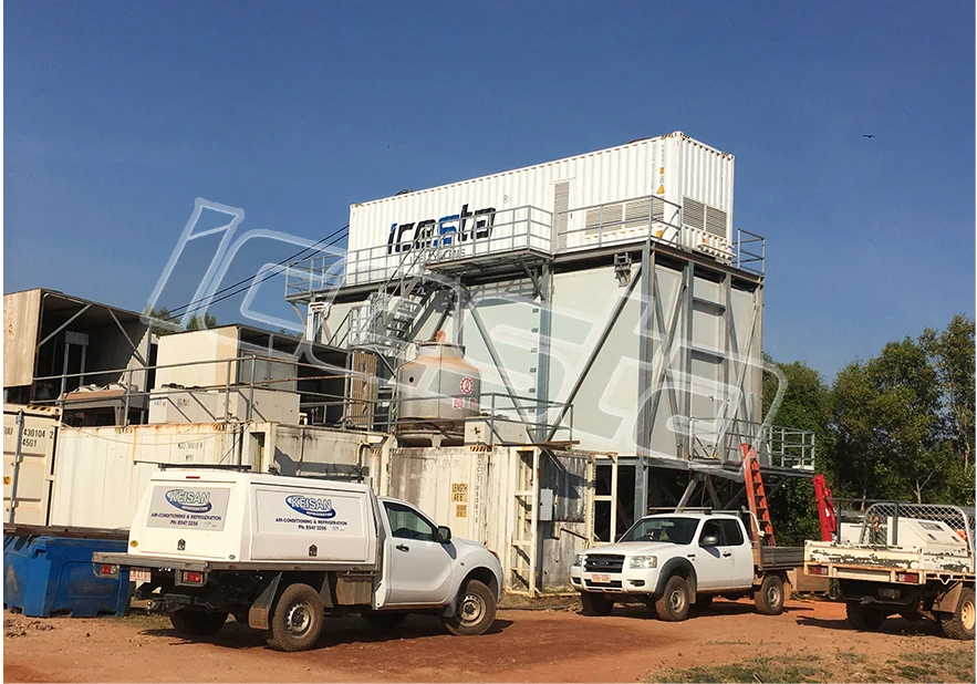 Automatic 20t 50t Containerized Flake Ice Machines With Storage ...