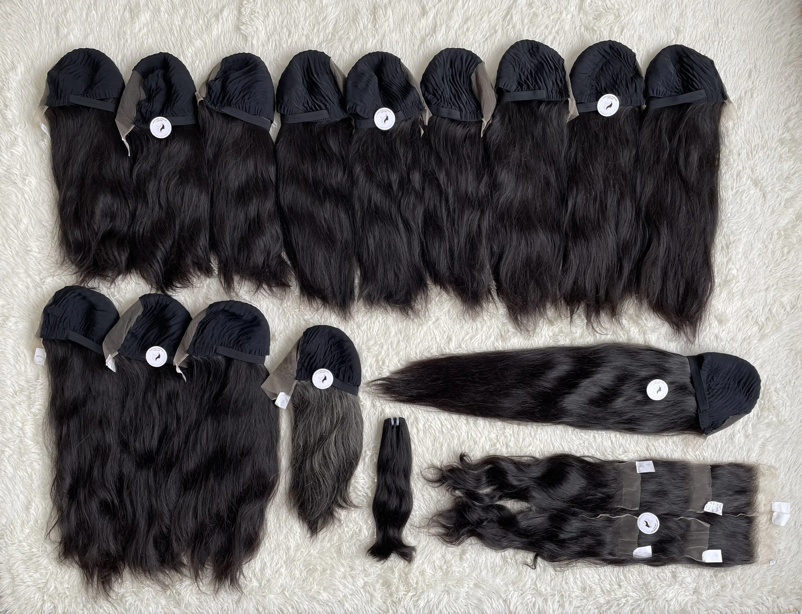 Bulk Raw Unprocessed Vietnamese Baby Hair Material Full Cuticle Aligned ...