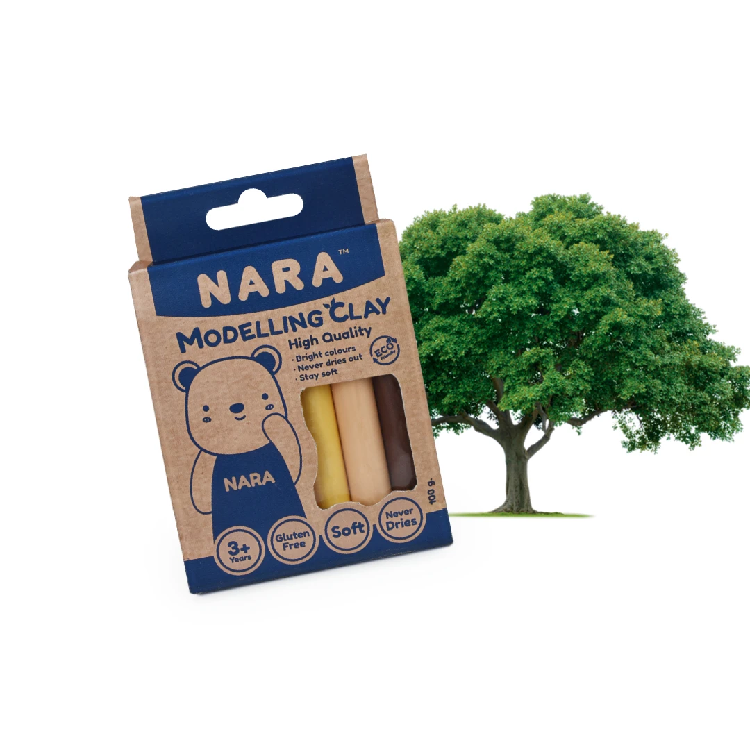 Non+drying Modeling Clay By Nara 100 G. 6 Colors Eco-friendly Toys For ...