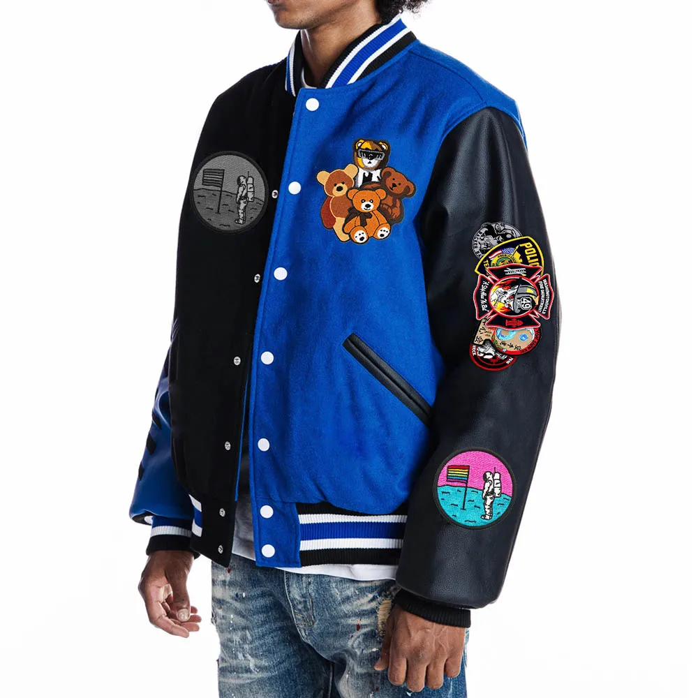 Wholesale Chenille Patches Real Leather Letterman Jackets Custom ...