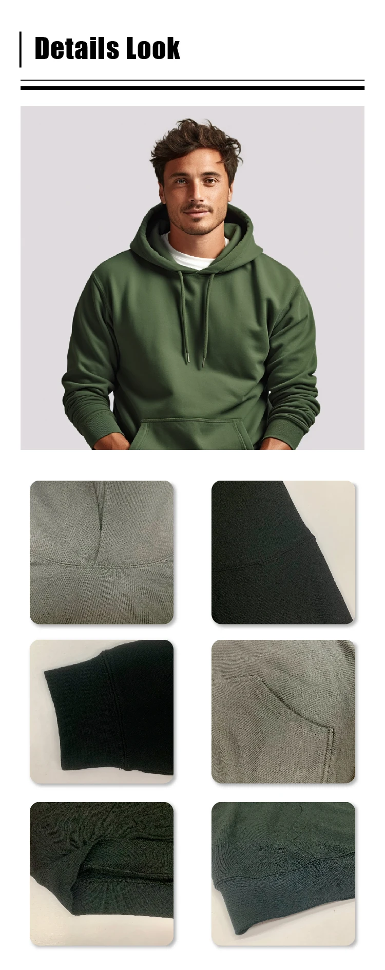 Mens Oversized Cotton Acid Wash Heavyweight No Drawstring Hoodies Pullover Streetwear Patches ...