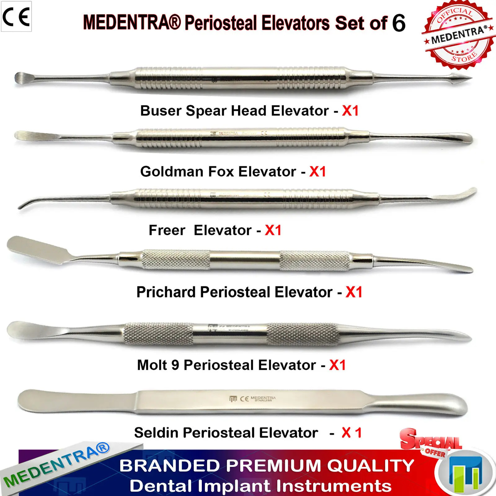 Dental Implant Sinus Gum Flap Surgical Periosteal Elevators Dental ...