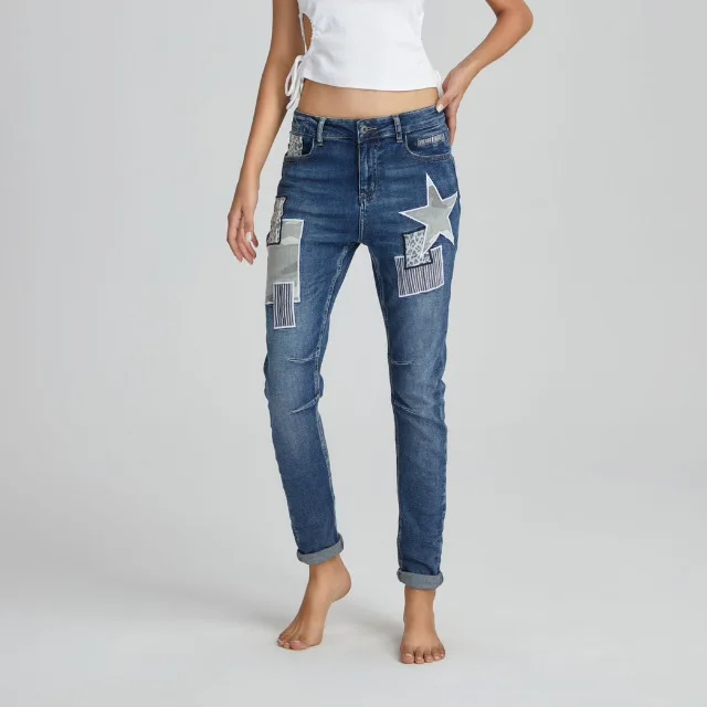 Woman Star Square Jeans - Buy Made In China High Quality 98% Cotton 2% ...
