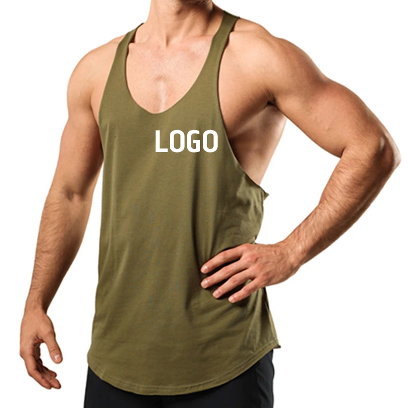 Oem Custom Print Plus Size Gym Tank Top Oversized Men 100% Cotton ...