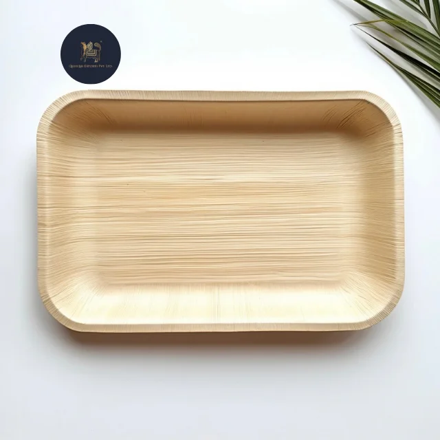 Perfect Design Disposable Areca Palm Leaf Plate - 100% Natural Organic ...