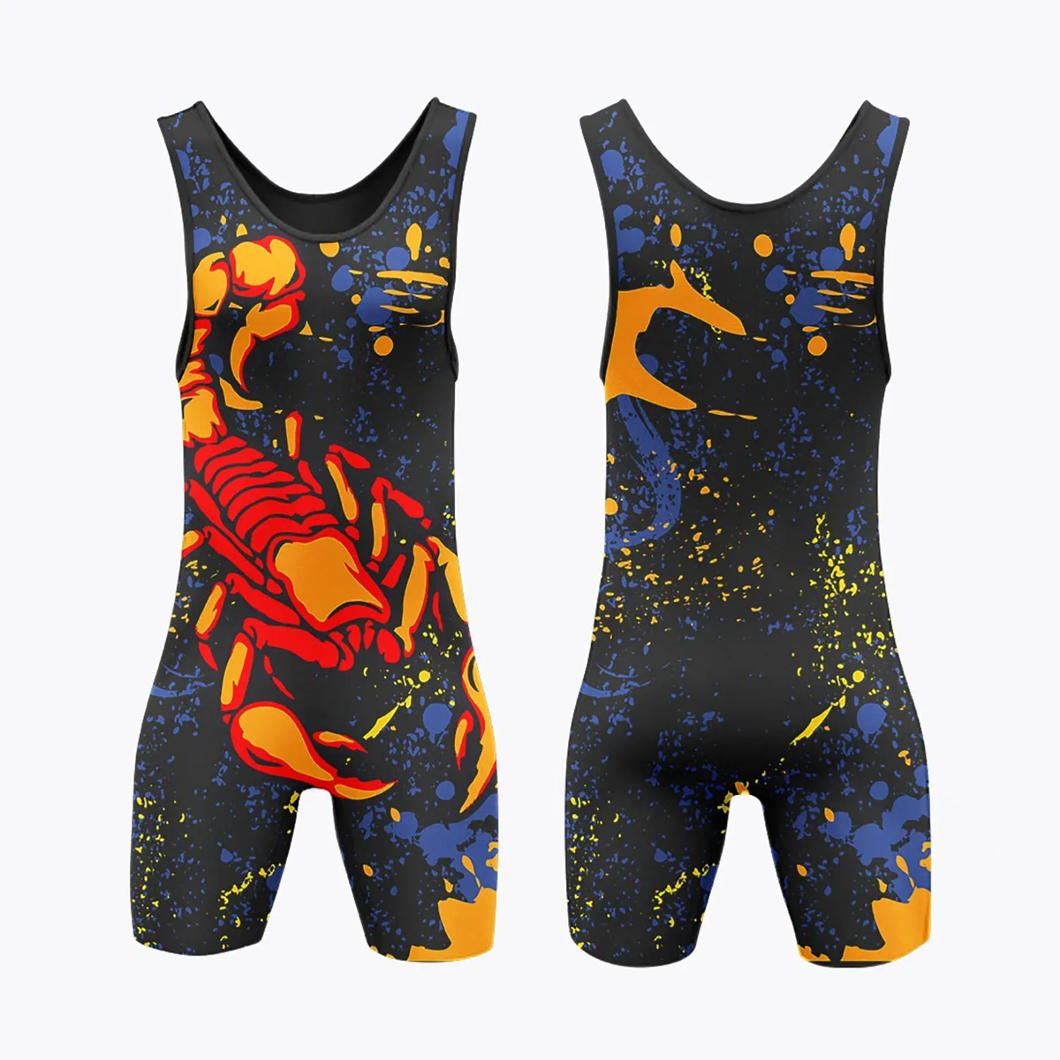 Sublimated Wrestling Singlets Fitness Wears Reversible Singlet jiu ...