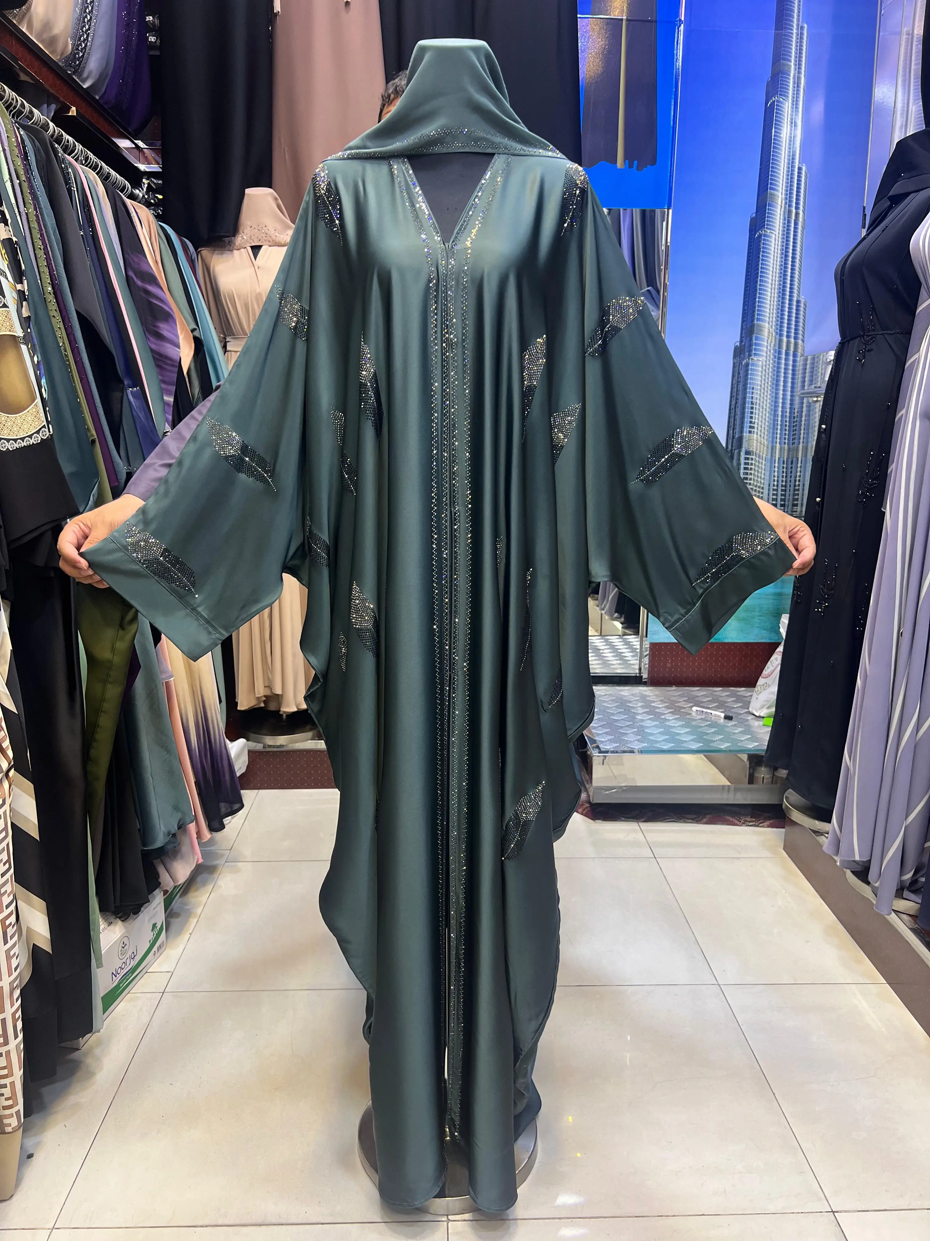 2024 Dubai Beautiful Black Traditional Islamic Clothing for Women Saudi ...