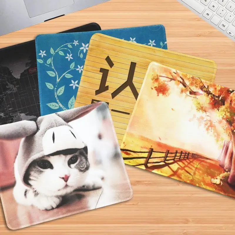 Customized Beautiful Flowers Plants Square Mouse Pad Non-slip Rubber ...