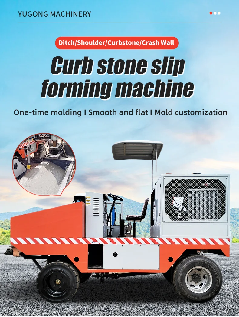 Curber Concrete Curb and Gutter Slipform Machine with High Accuracy ...