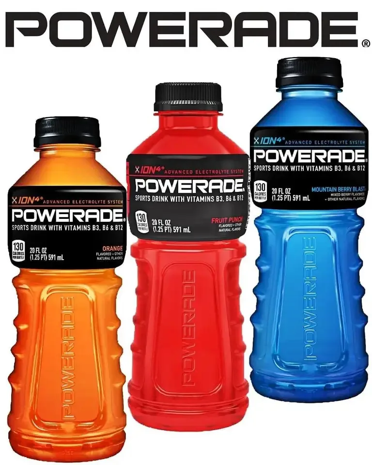 Powerade Electrolyte Enhanced Sports Drinks With Vitamins Mountain ...
